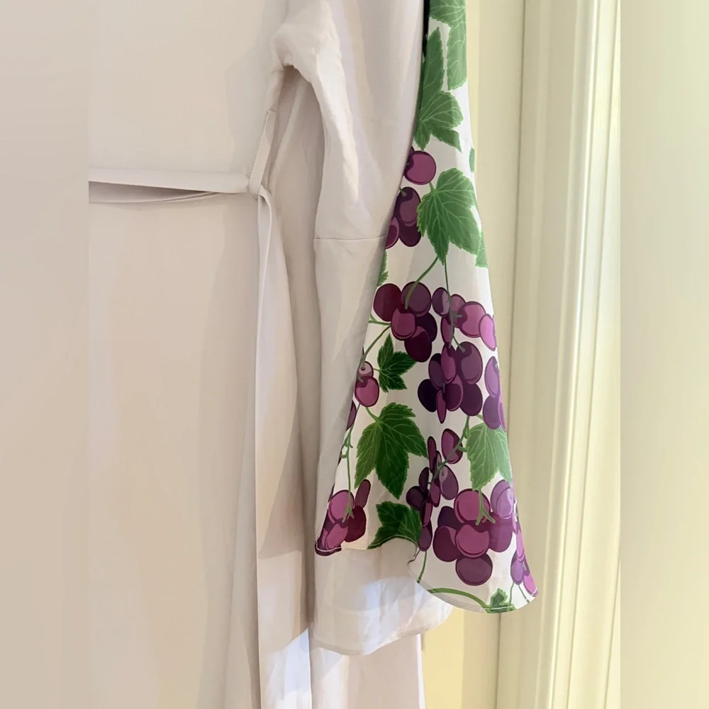 Andrea Iyamah | Intimates & Sleepwear | Womens Floral Sleeve Satin Wrap ...